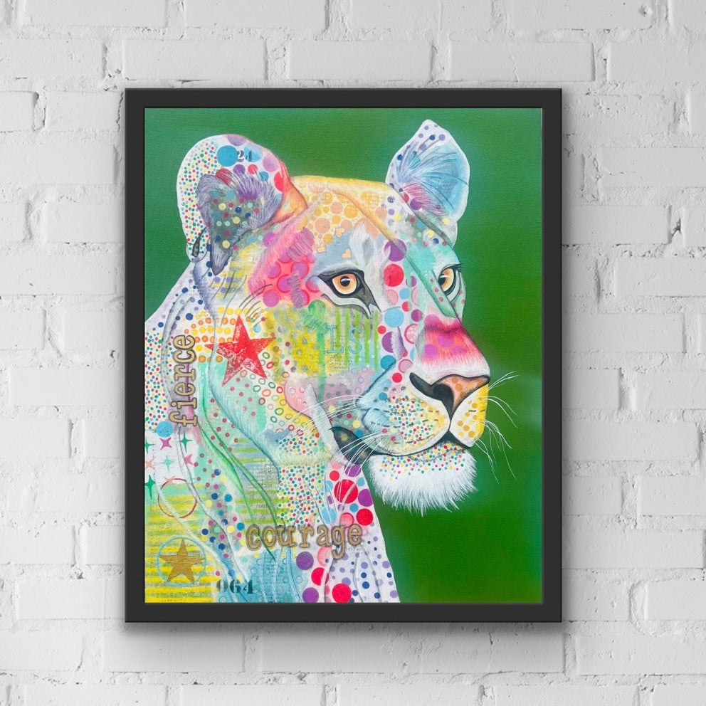 Courage Lioness – Bev Hampshire Art and Design
